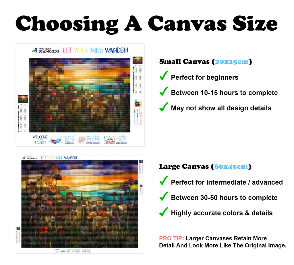 Wildflower Meadow at Dawn Official Diamond Painting Kit | Diamond Art ...