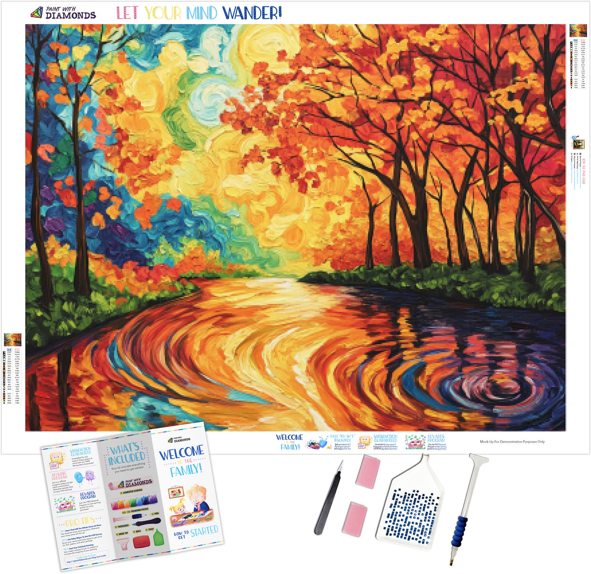 Winding Autumn Riverbank Official Diamond Painting Kit | Diamond Art ...