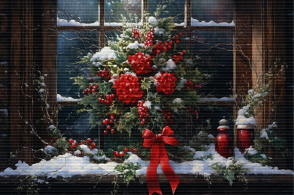 Window Wreath Surprise Diamond Painting Kit Paint With Diamonds