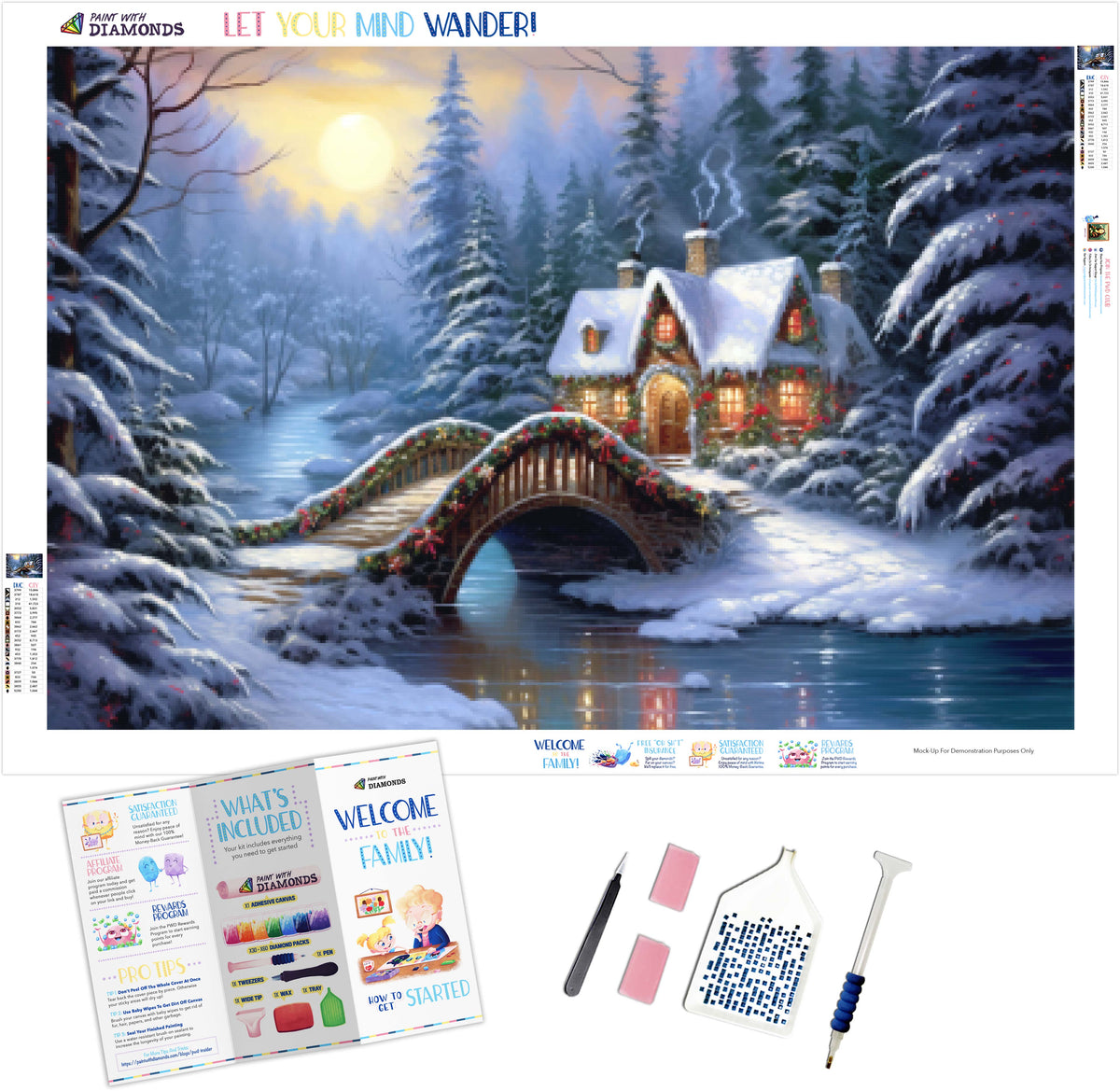 Wreath-Adorned Bridge Diamond Painting Kit Paint With Diamonds