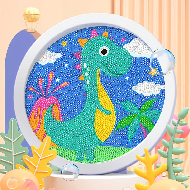 Playful Dinosaur PWD Round Diamond Painting Kit – Paint With Diamonds