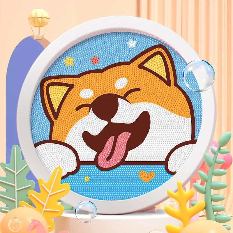Happy Shiba Inu PWD Round Diamond Painting Kit – Paint With Diamonds