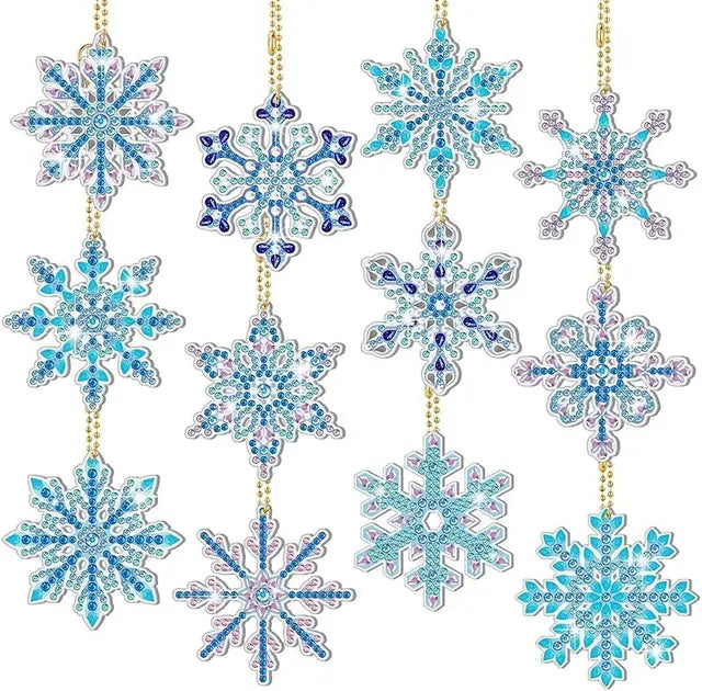 Snowflake Ornaments (Set Of 12) – Paint With Diamonds
