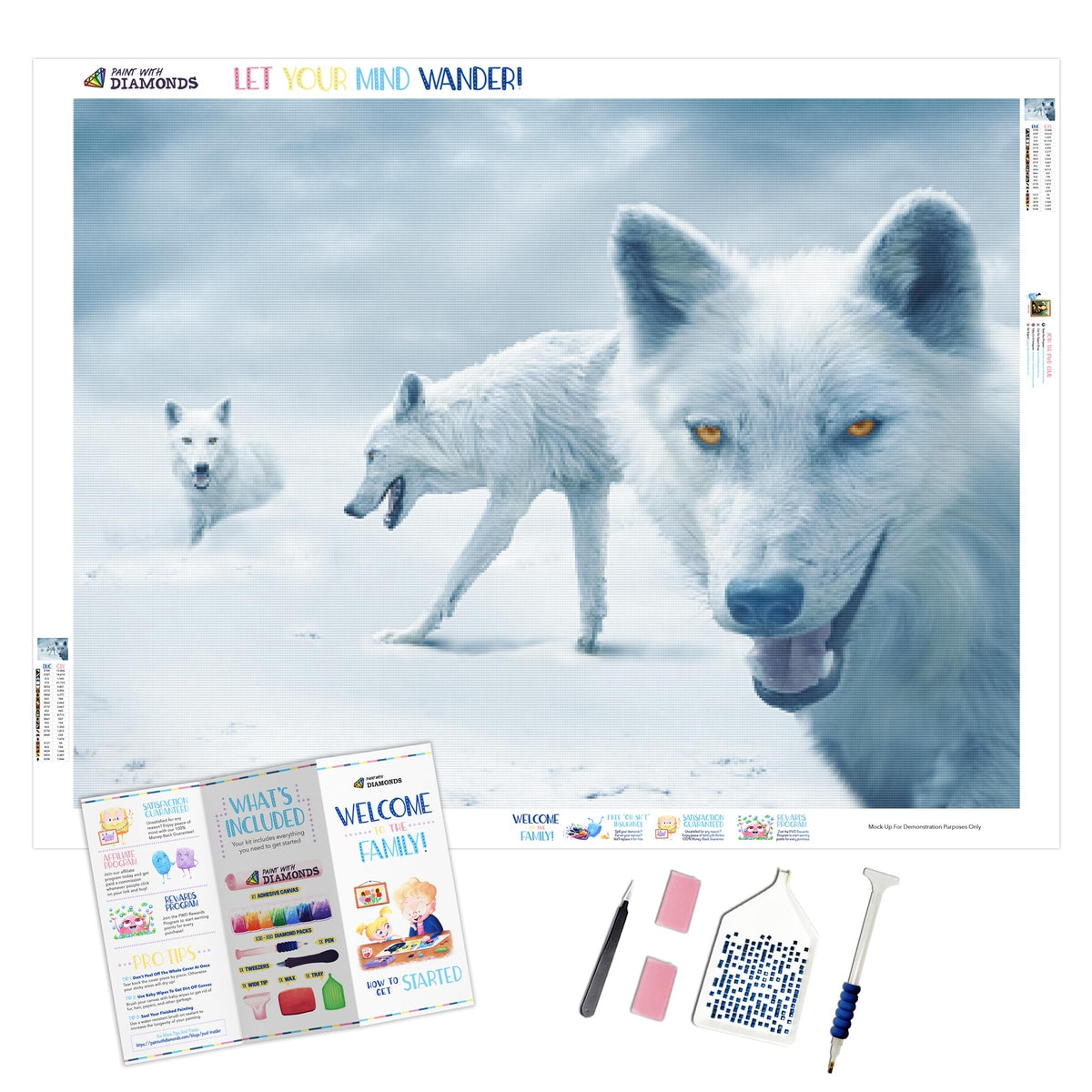 "Arctic Wolves" Diamond Painting Kit (Full Drill) – Paint With Diamonds