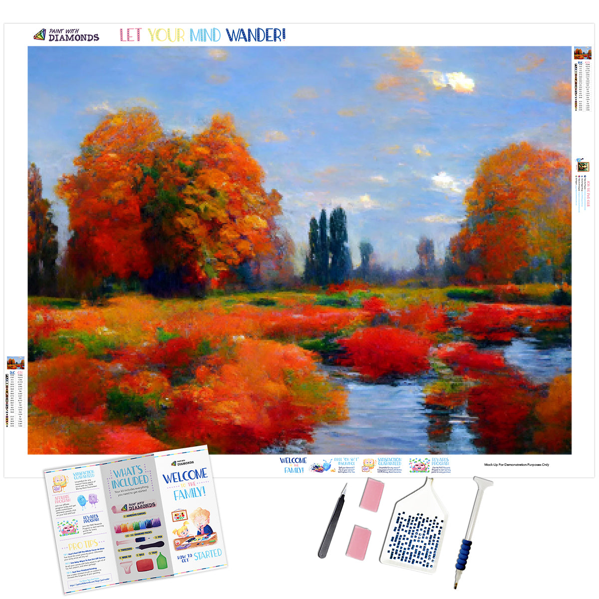 Autumn By Monet Official Diamond Painting Kit | Diamond Art | Paint ...