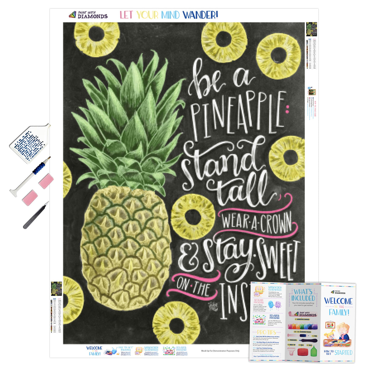 "Be A Pineapple" Diamond Painting Kit (Full Drill) – Paint With Diamonds