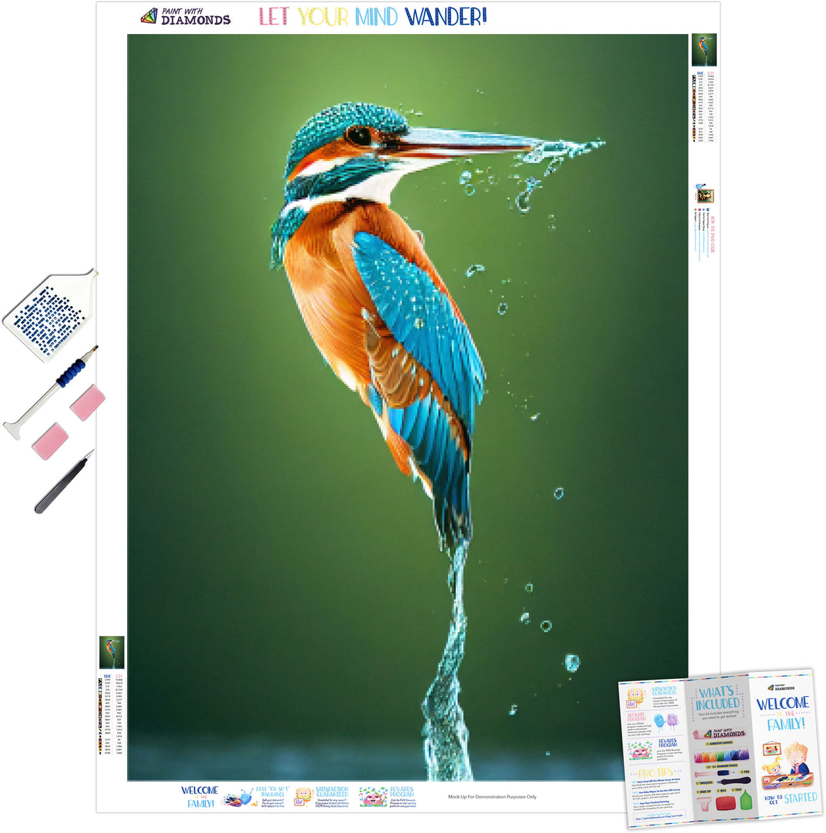 Beautiful Kingfisher Official Diamond Painting Kit | Diamond Art ...