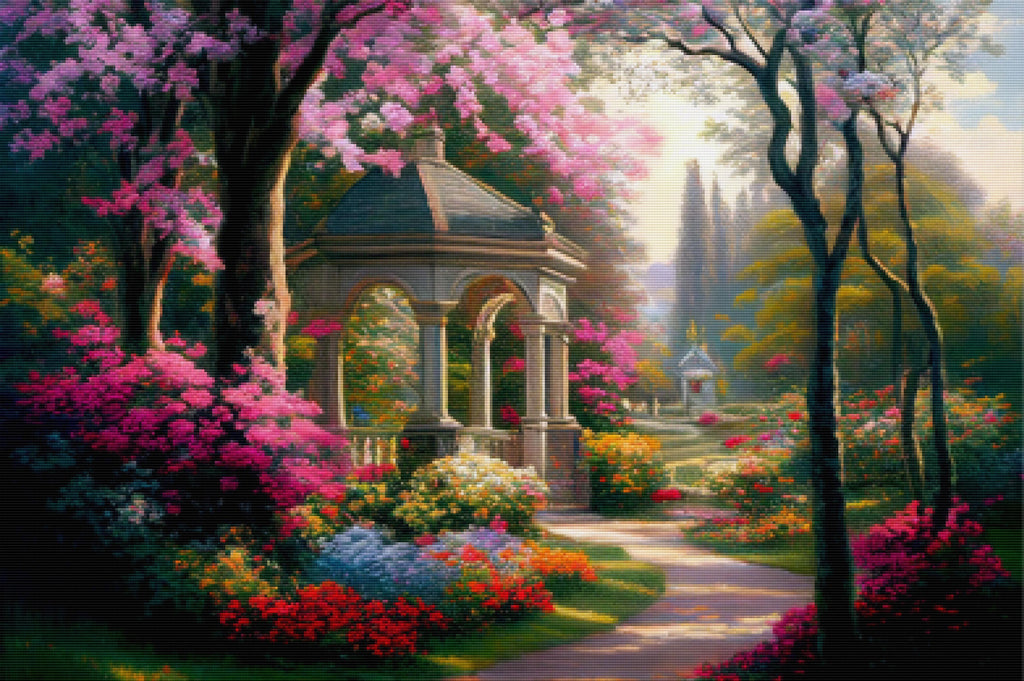 Beautiful Park In Spring Official Diamond Painting Kit | Diamond Art ...