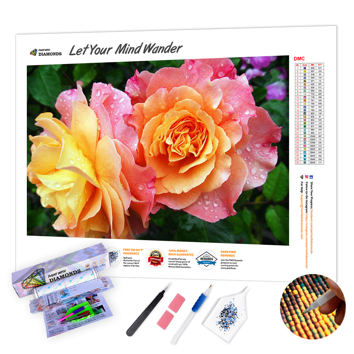 "Beautiful Roses" Diamond Painting Kit (Full Drill) – Paint With Diamonds