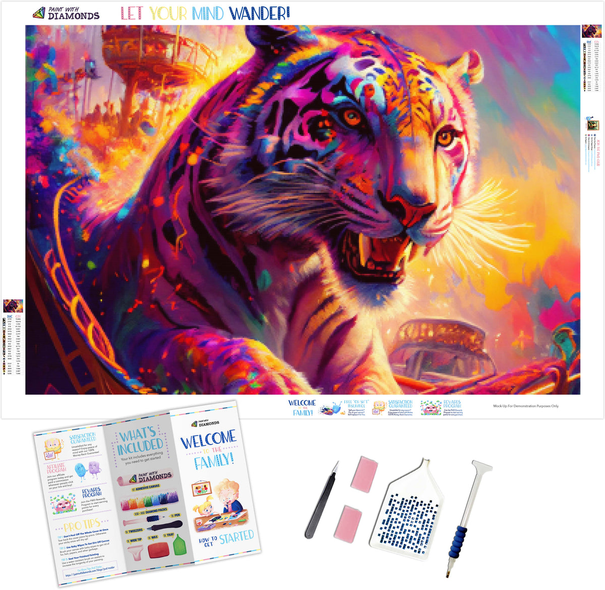 Big Cat Thrill Official Diamond Painting Kit | Diamond Art | Paint With ...
