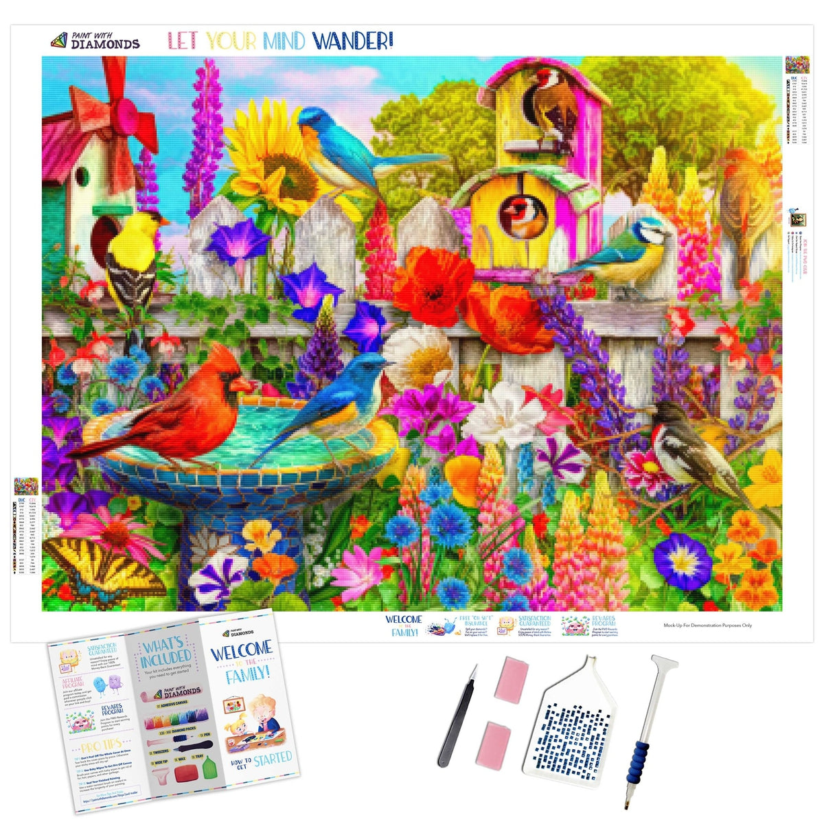 Garden Bird Bath Painting