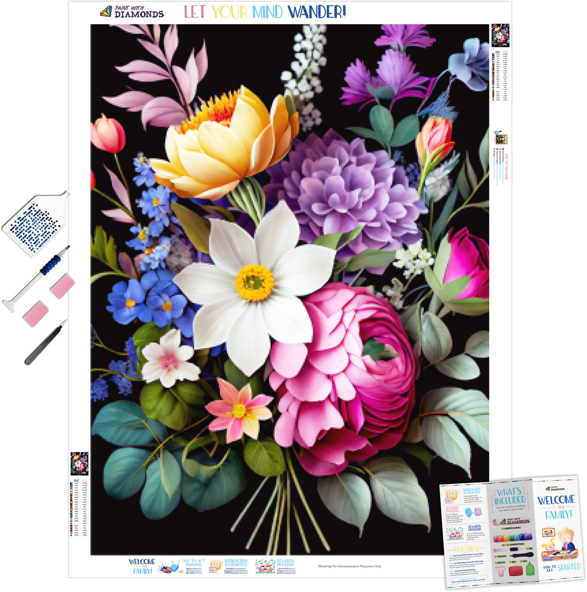 Blooming Bouquet Official Diamond Painting Kit | Diamond Art | Paint ...