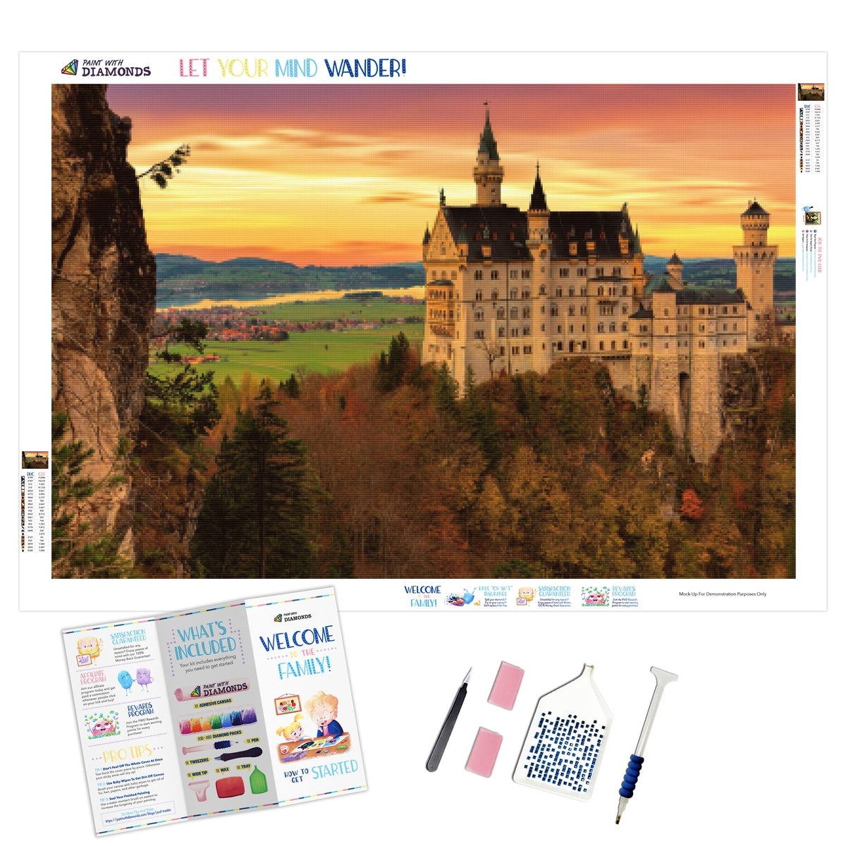 "Castle At Sunset" Diamond Painting Kit (Full Drill) – Paint With Diamonds