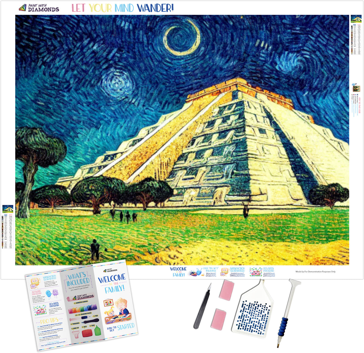 Chichén Itzá El Castillo by Van Gogh Official Diamond Painting Kit ...