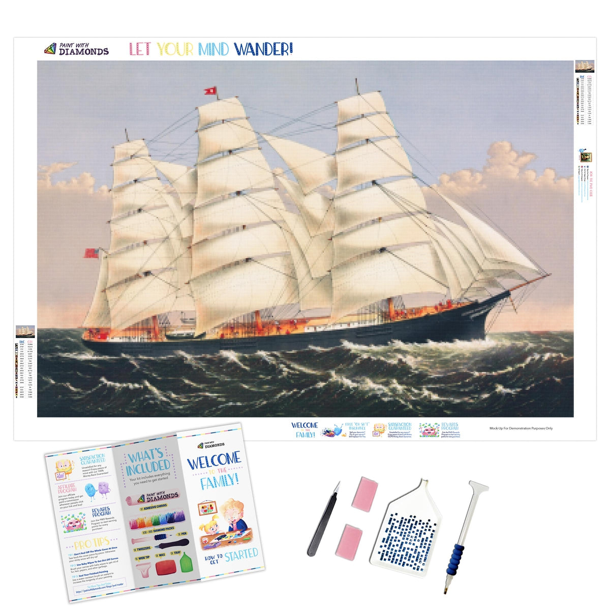 "Clipper Ship" Diamond Painting Kit (Full Drill) – Paint With Diamonds
