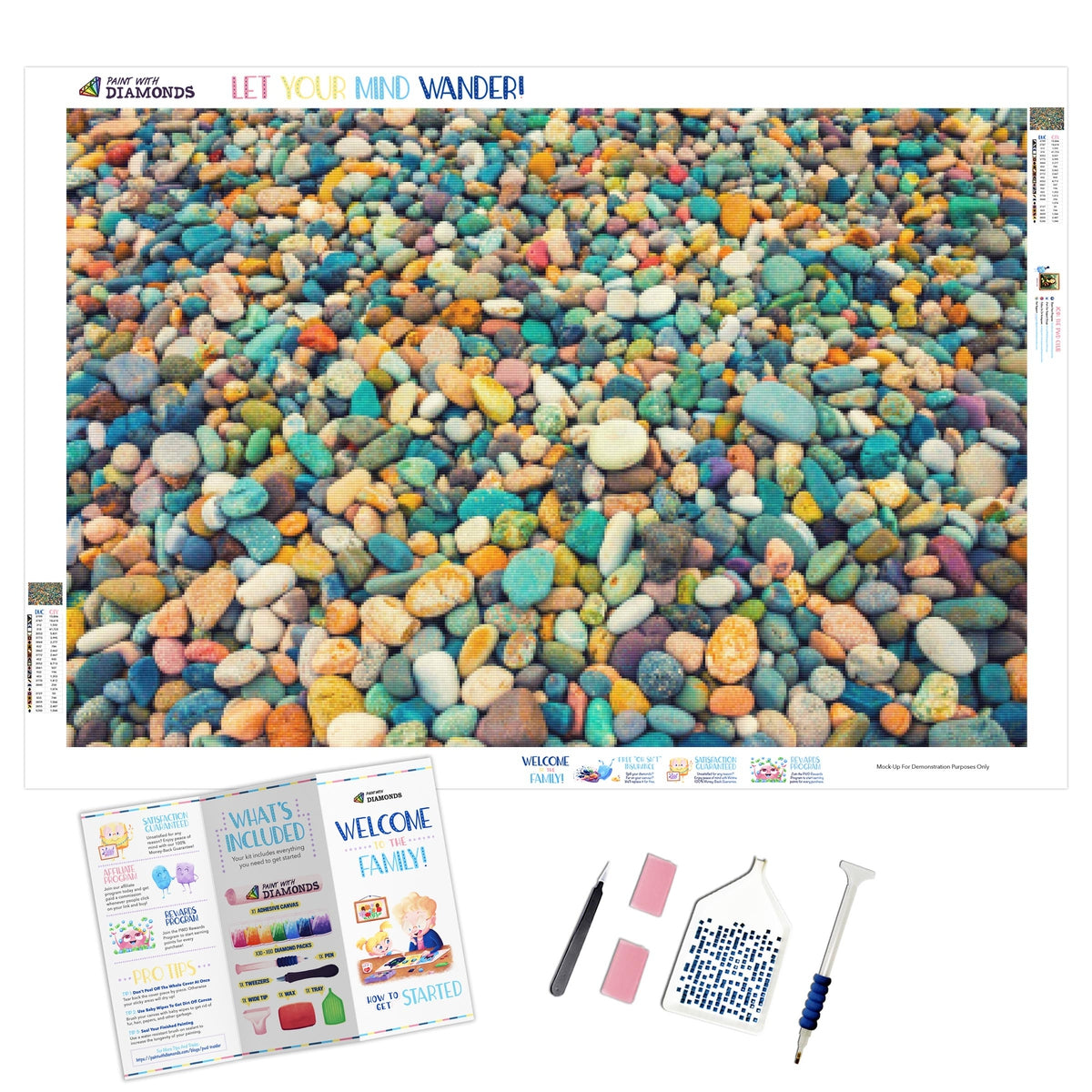 "Colorful Pebbles" Diamond Painting Kit (Full Drill) – Paint With Diamonds