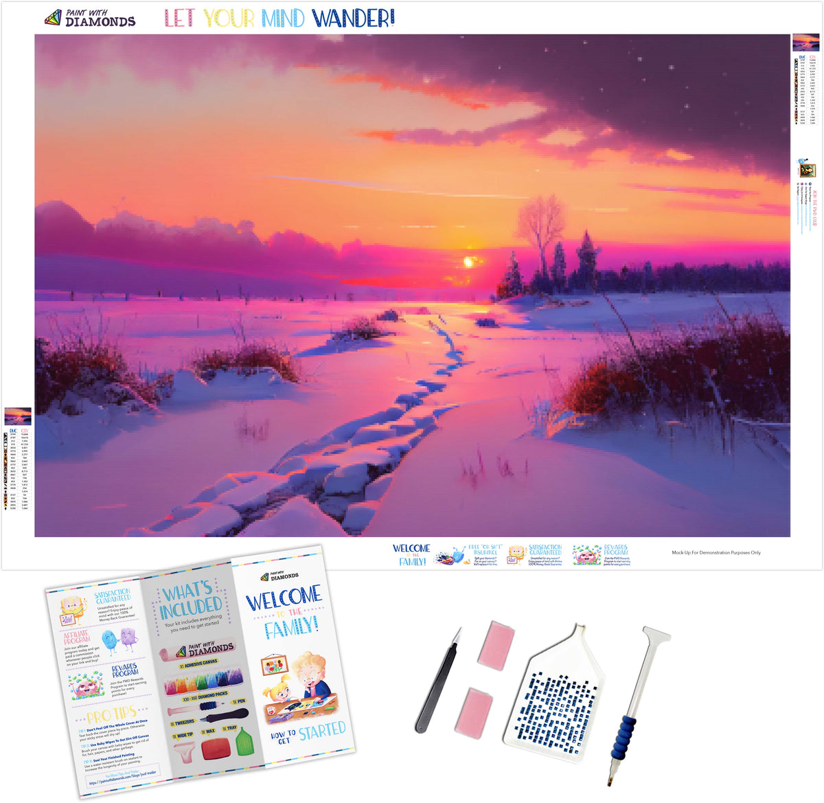 Cracks In The Snow Official Diamond Painting Kit | Diamond Art | Paint ...