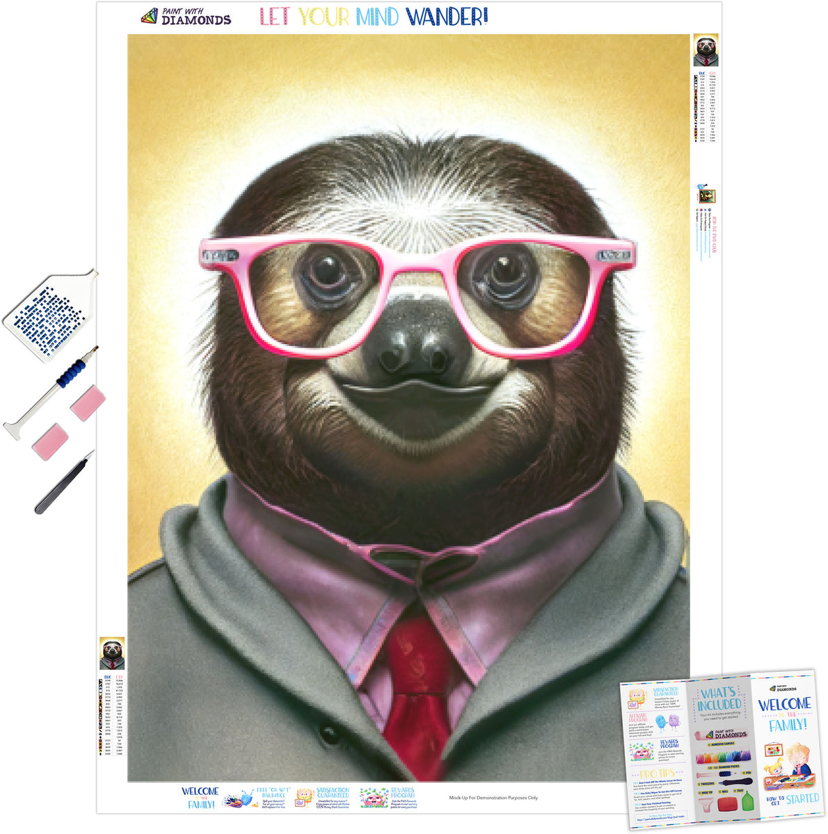 DMV Sloth Official Diamond Painting Kit | Diamond Art | Paint With ...