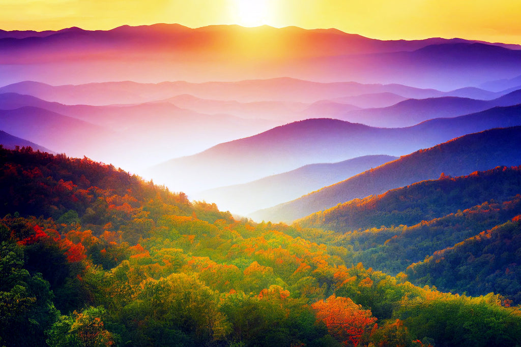 Dawn In The Smoky Mountains Official Diamond Painting Kit | Diamond Art ...