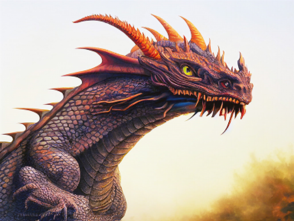 Derpy Red Dragon Official Diamond Painting Kit | Diamond Art | Paint ...