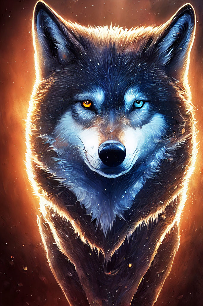 Dichromatic Wolf Official Diamond Painting Kit | Diamond Art | Paint ...