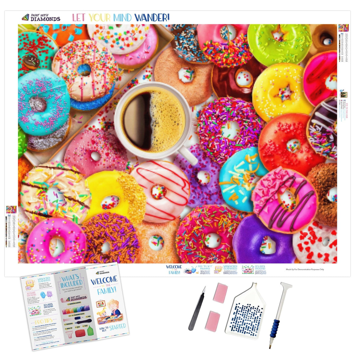 "Donuts and Coffee" Diamond Painting Kit (Full Drill) – Paint With Diamonds