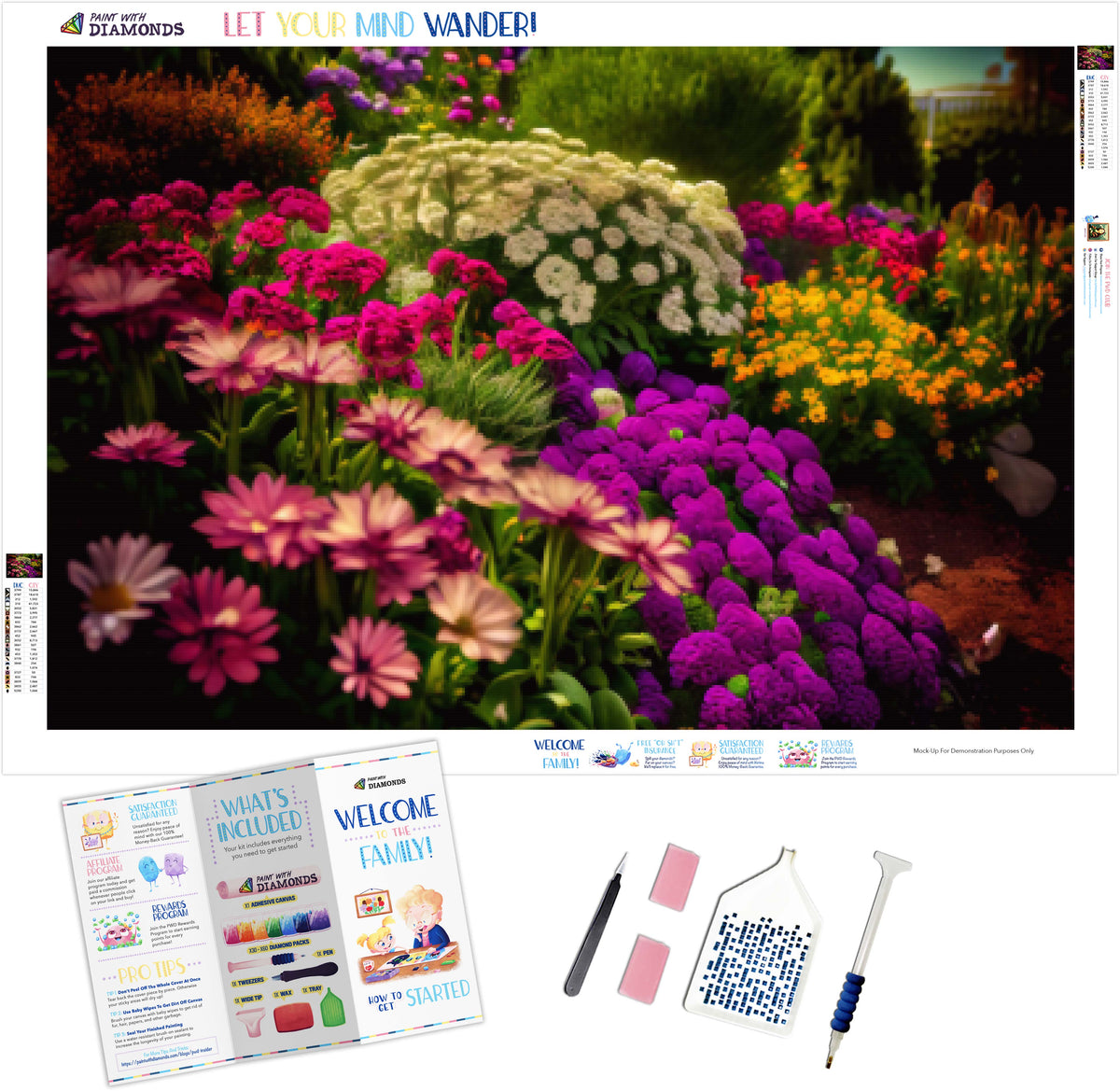 Dynamic Flower Garden Official Diamond Painting Kit | Diamond Art ...