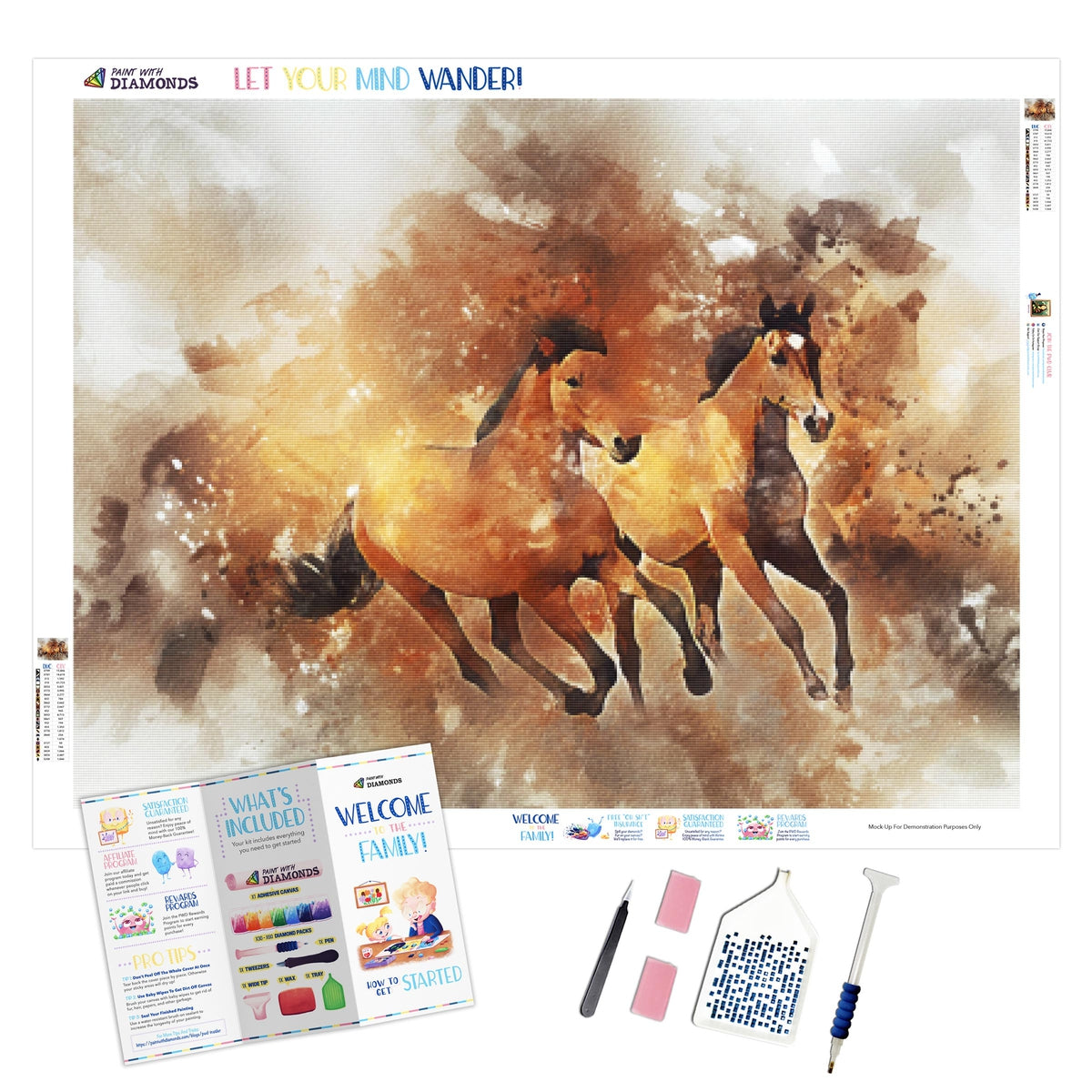 "Equine Freedom" Diamond Painting Kit (Full Drill) – Paint With Diamonds