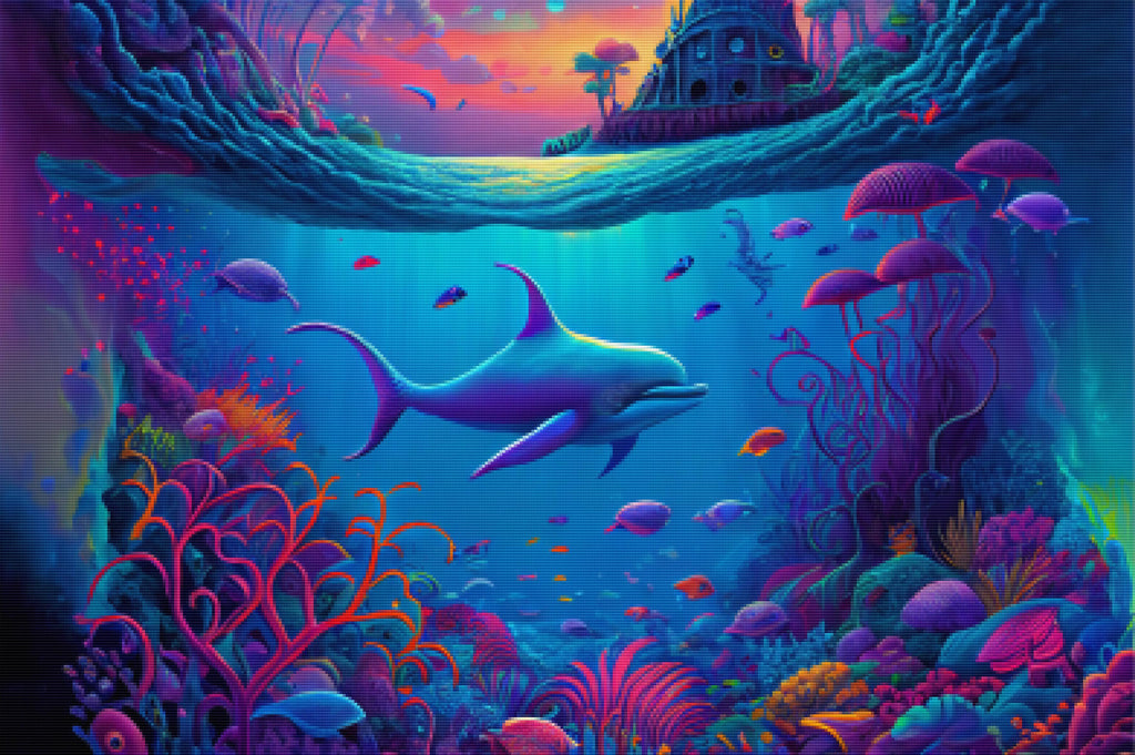Fantastical Underwater Scene Official Diamond Painting Kit | Diamond ...