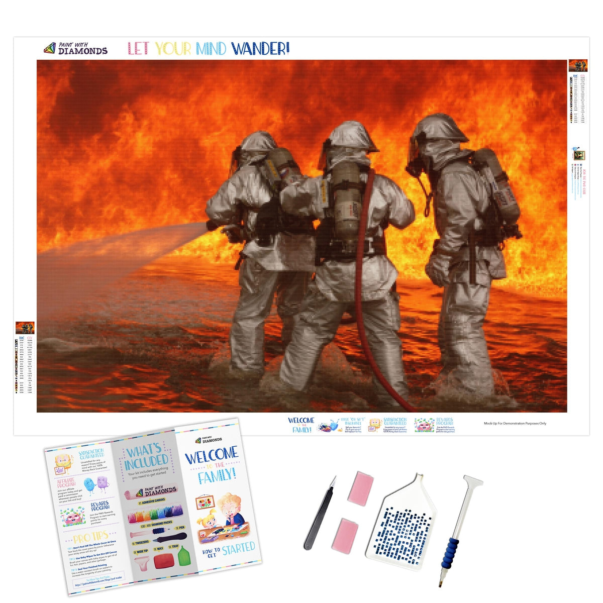 "Fighting The Flames" Diamond Painting Kit (Full Drill) – Paint With ...