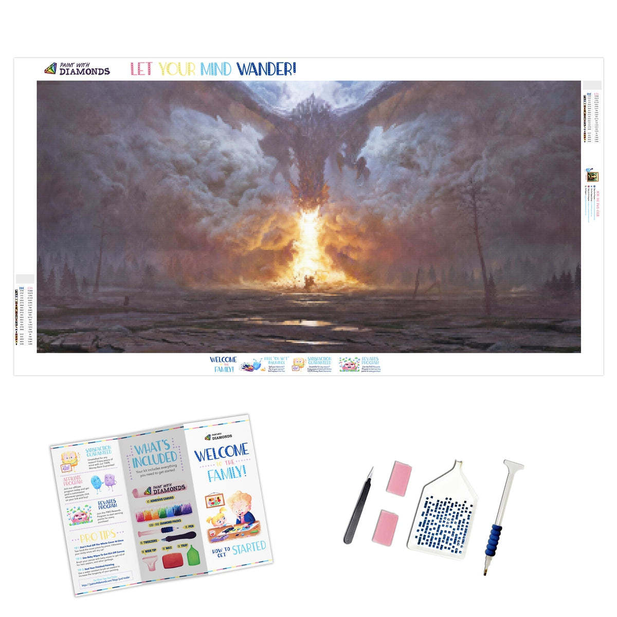 "Fire Breather" Diamond Painting Kit (Full Drill) – Paint With Diamonds