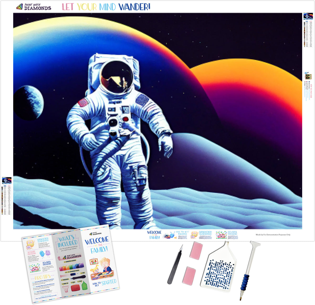 First Steps On The Moon Official Diamond Painting Kit | Diamond Art ...