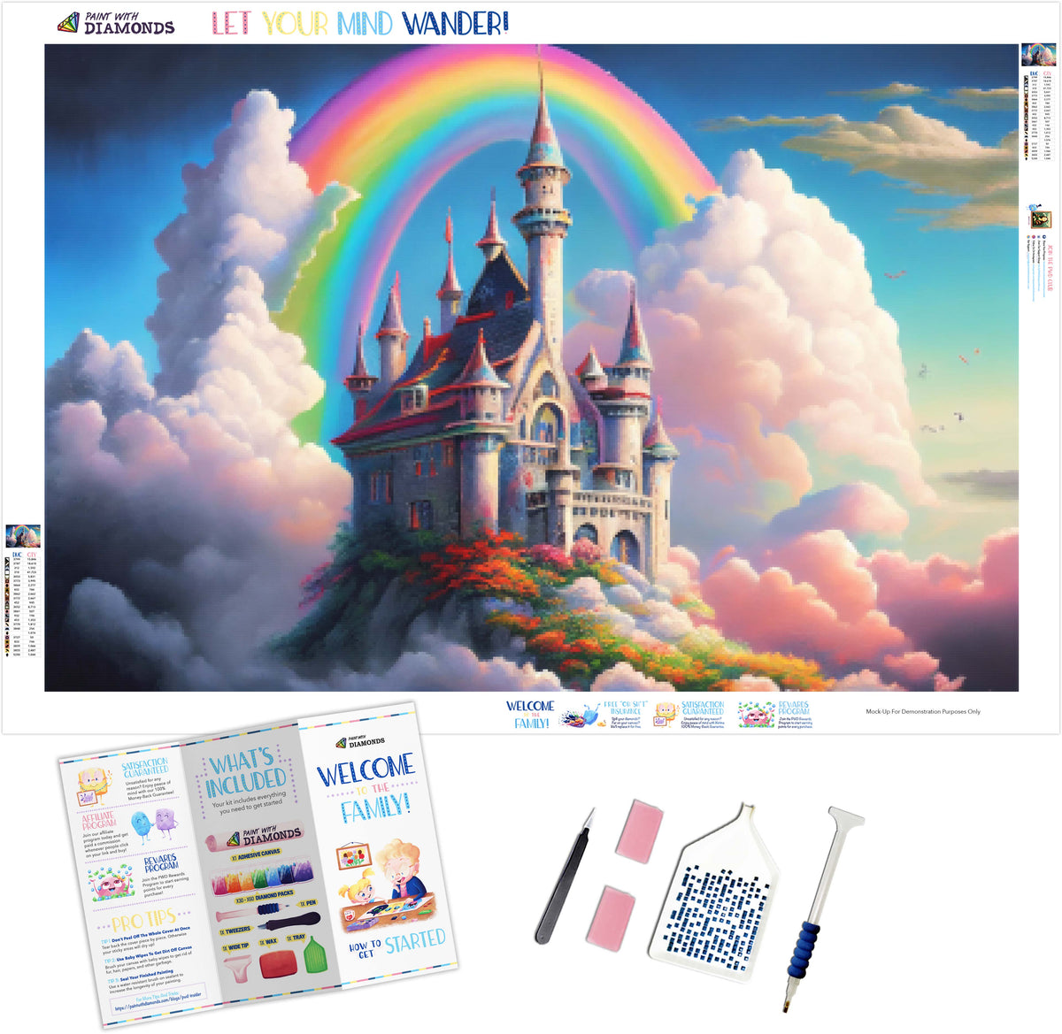 Floating Castle In The Sky Official Diamond Painting Kit | Diamond Art ...