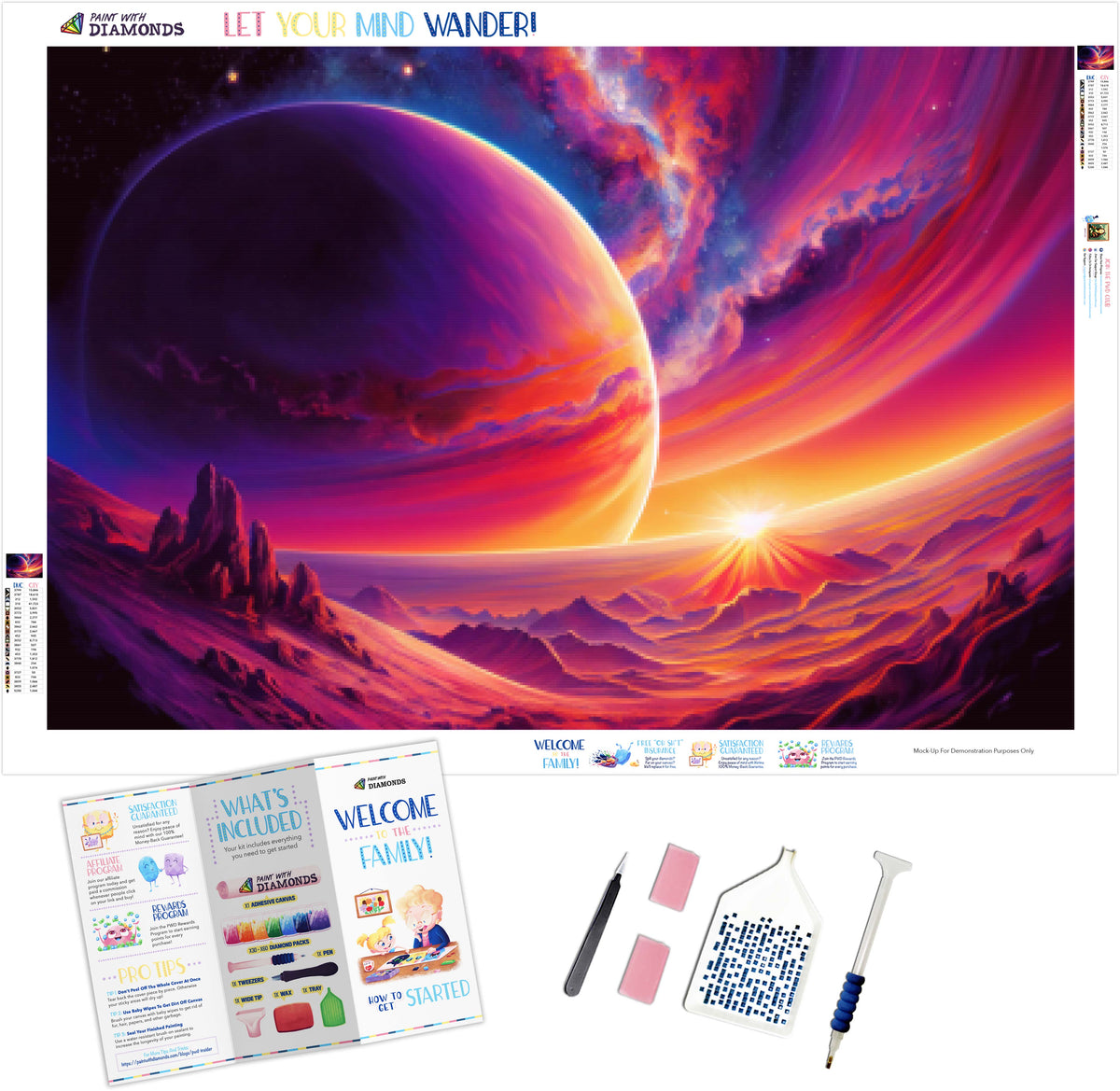 Galactic Sunrise Official Diamond Painting Kit | Diamond Art | Paint ...