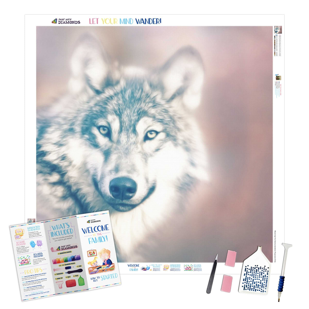 "Glowing Wolf" Diamond Painting Kit (Full Drill) – Paint With Diamonds