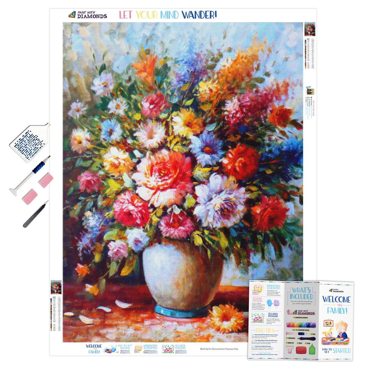 "Gorgeous Bouquet" Diamond Painting Kit (Full Drill) – Paint With Diamonds