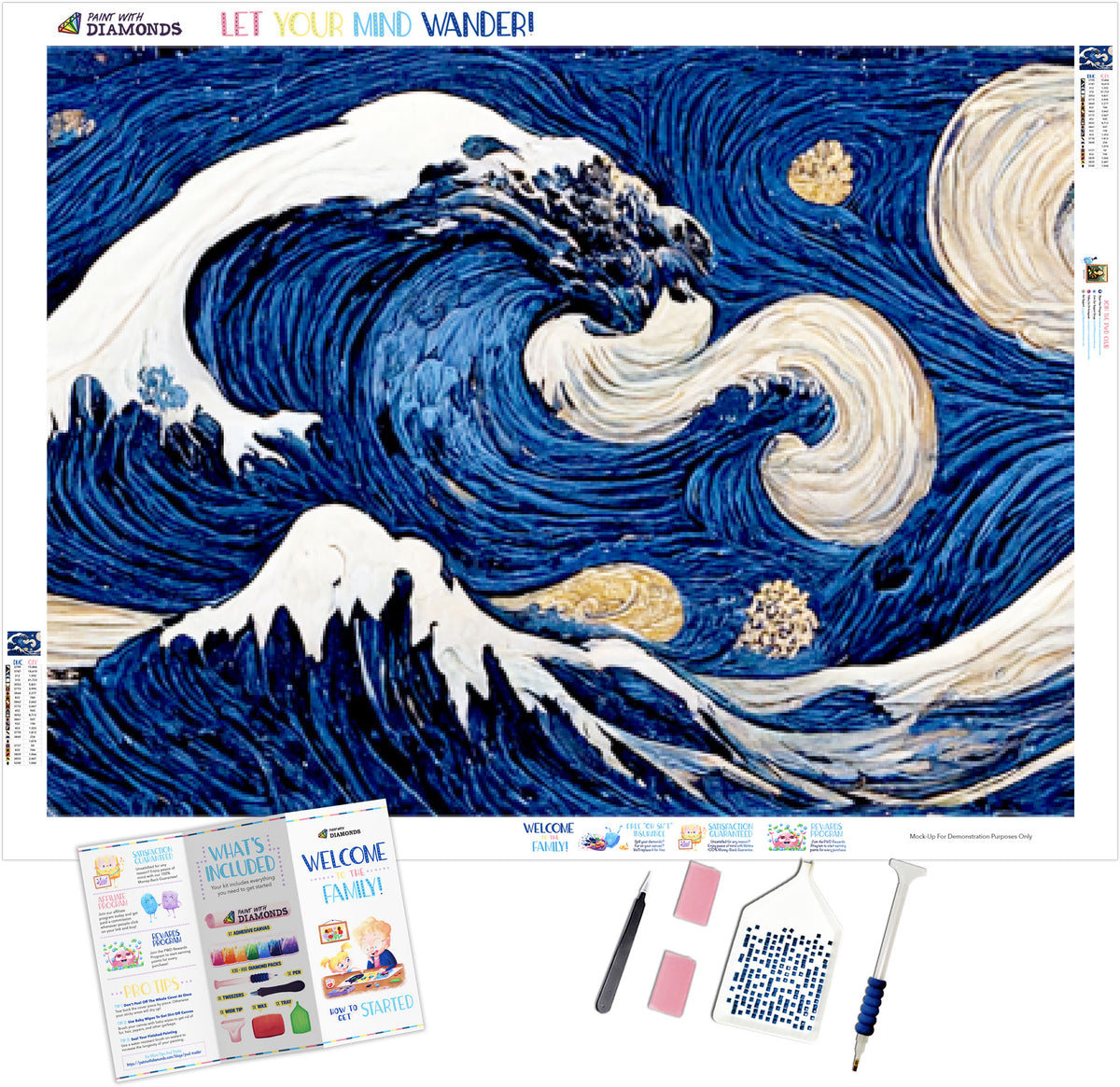 Great Wave Van Gogh Official Diamond Painting Kit | Diamond Art | Paint ...