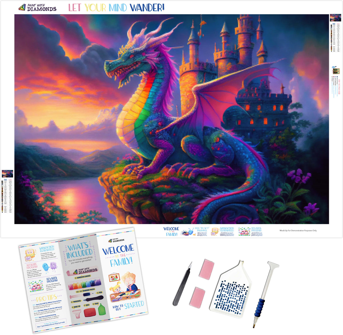 Guarding The Castle Official Diamond Painting Kit | Diamond Art | Paint ...
