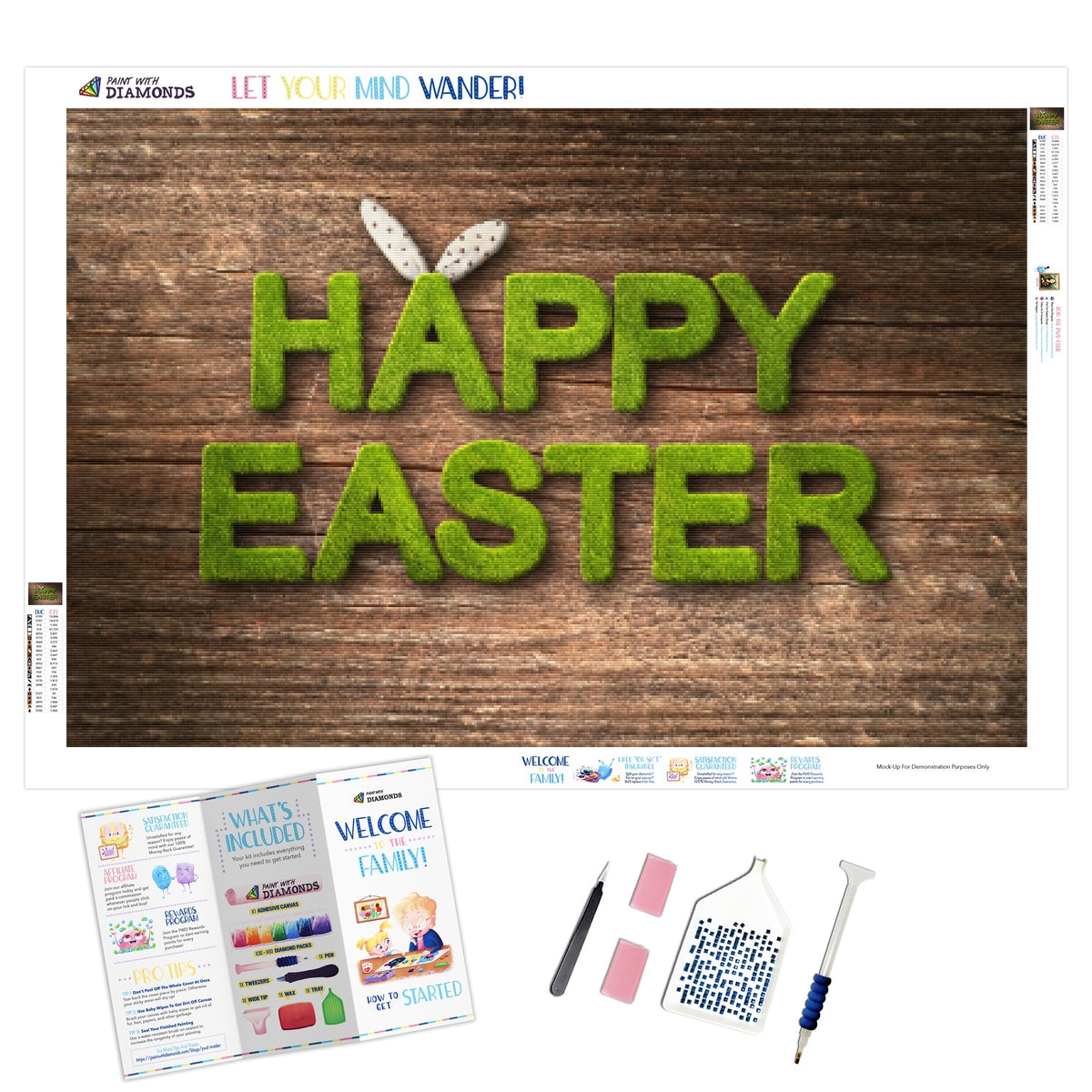 "Happy Easter" Diamond Painting Kit (Full Drill) – Paint With Diamonds