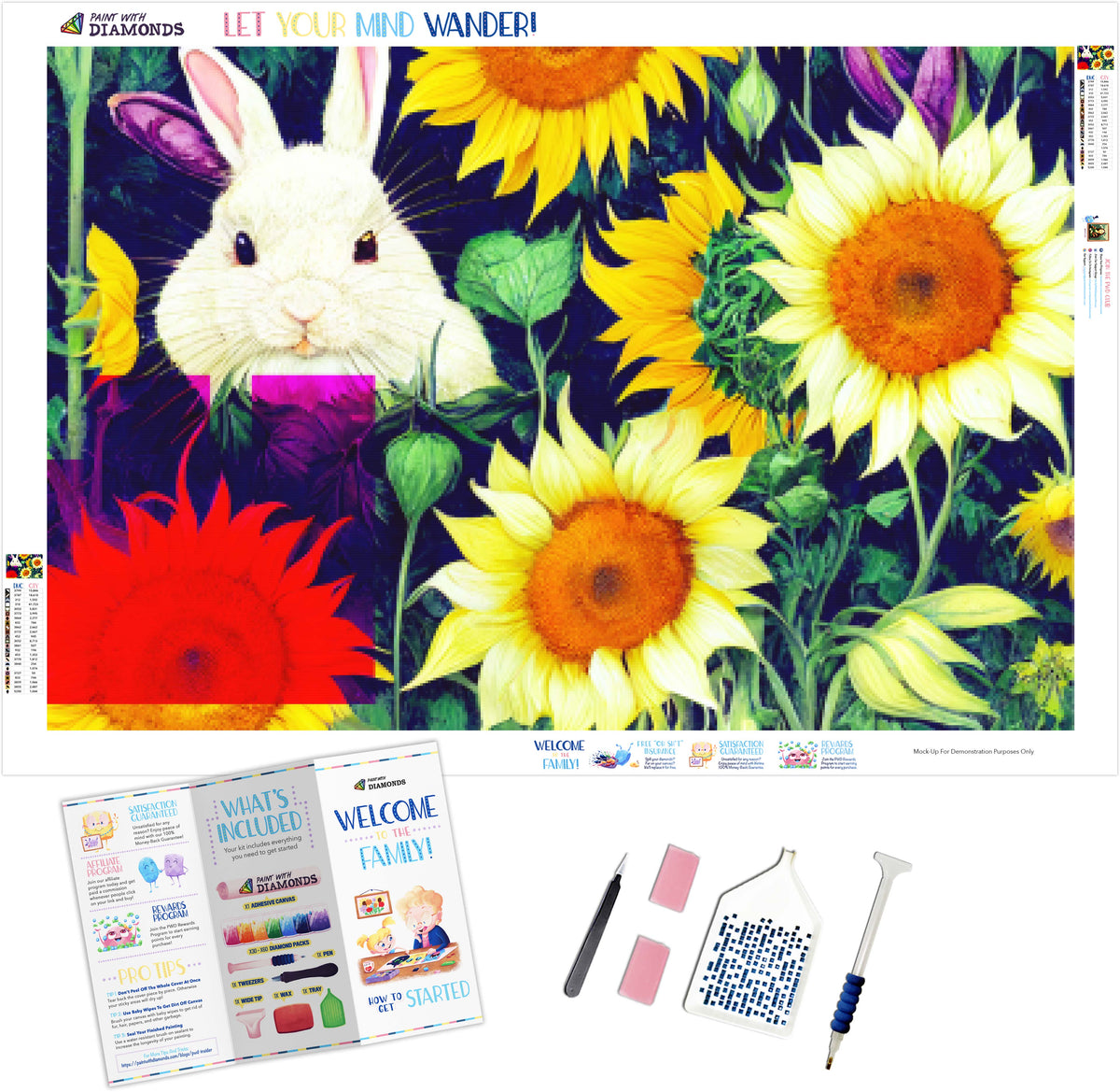 Hidden Rabbit Official Diamond Painting Kit | Diamond Art | Paint With ...