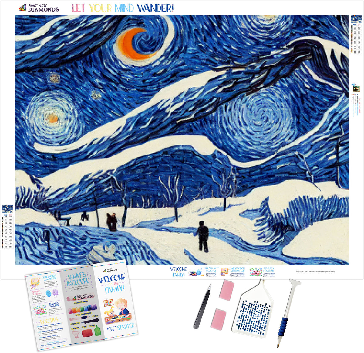 Ice Cold Winter By Van Gogh Official Diamond Painting Kit | Diamond Art ...