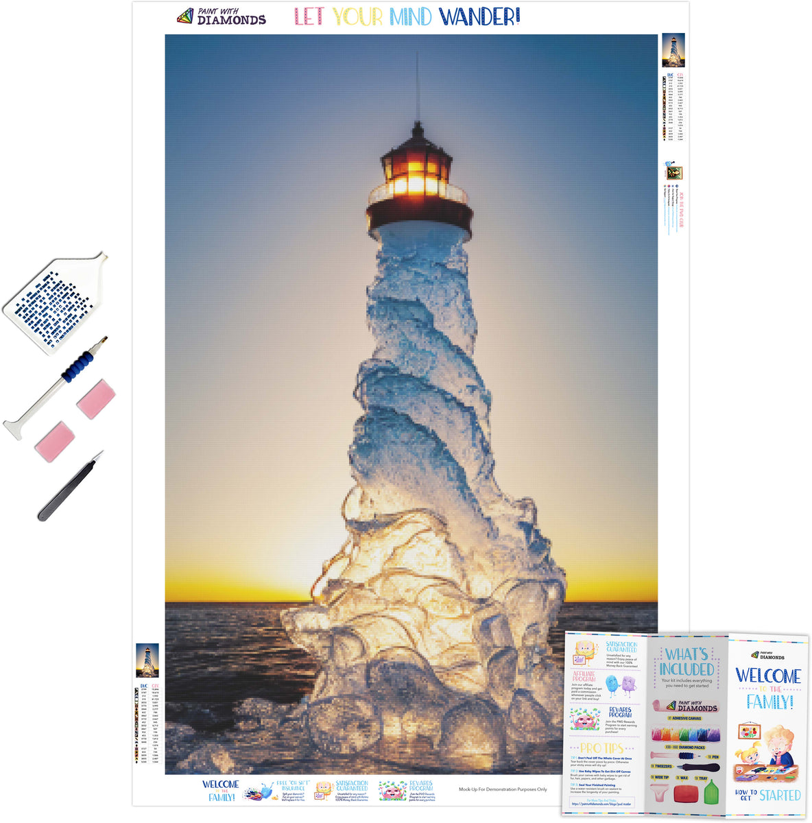 Ice Lighthouse Official Diamond Painting Kit | Diamond Art | Paint With ...