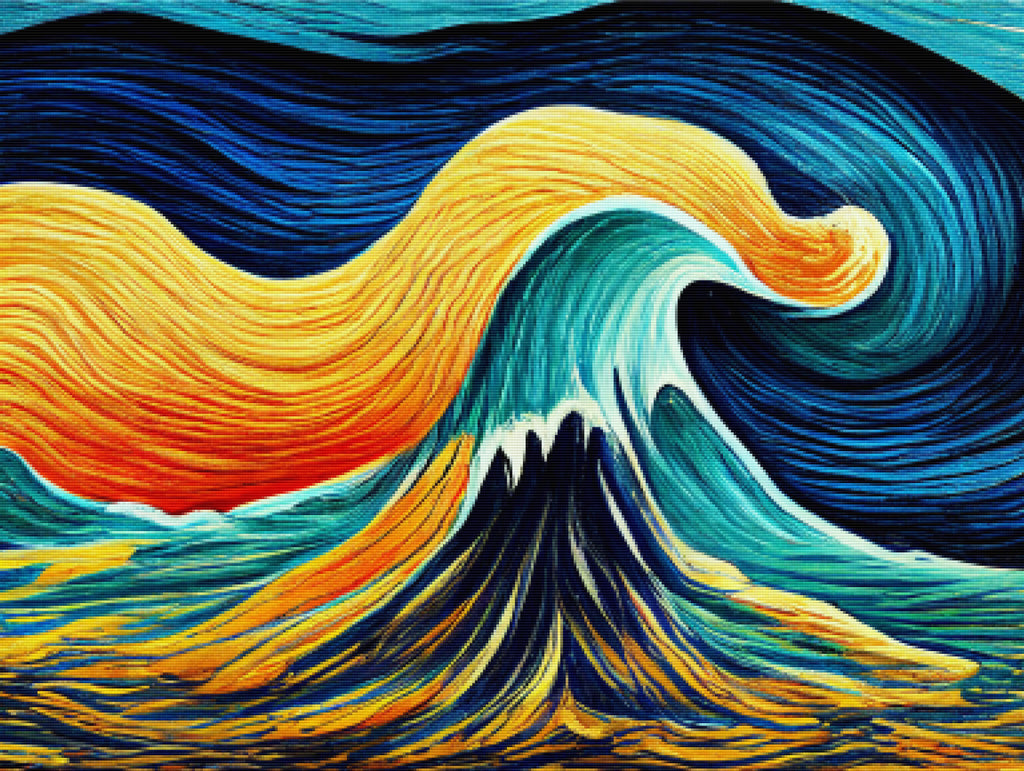 Illustrious Tsunami Official Diamond Painting Kit | Diamond Art | Paint ...