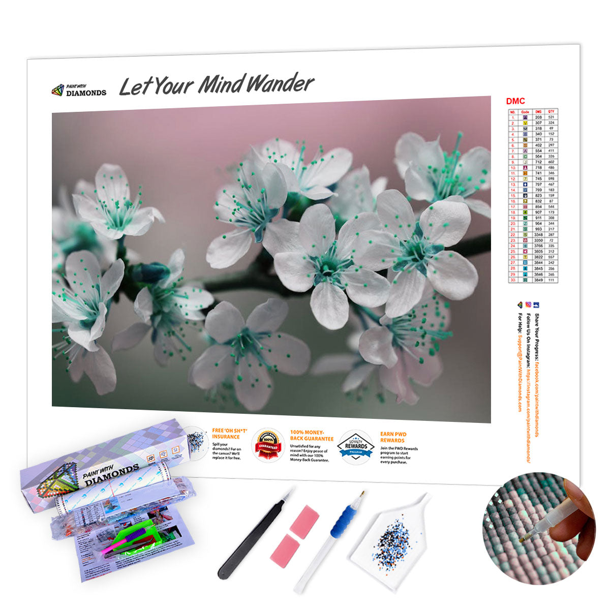 "In Bloom" Diamond Painting Kit (Full Drill) – Paint With Diamonds
