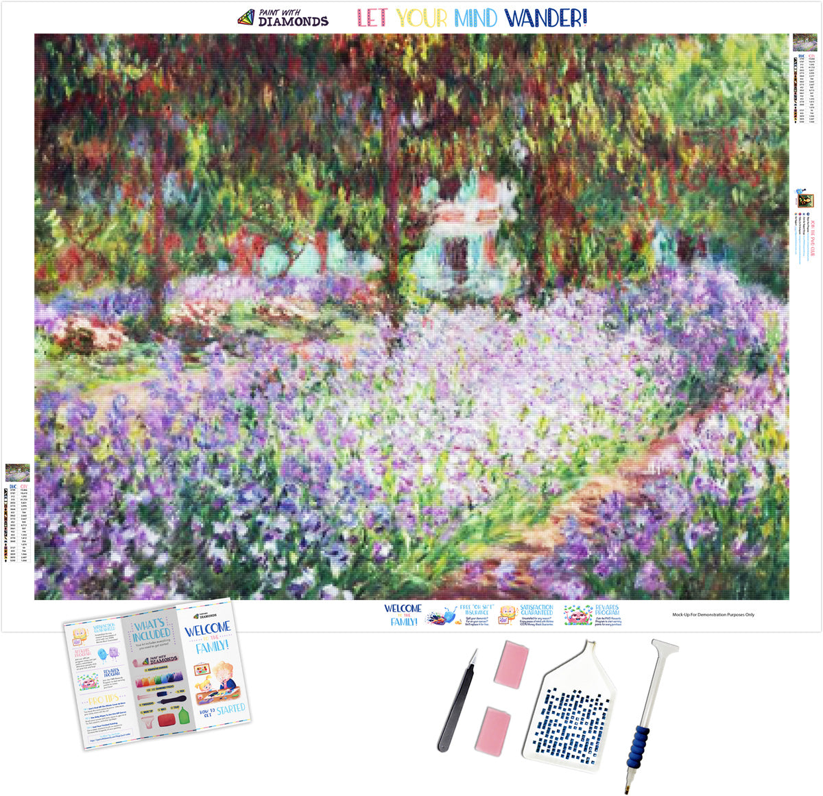 Irises In Monet's Garden Official Diamond Painting Kit By Paint With ...