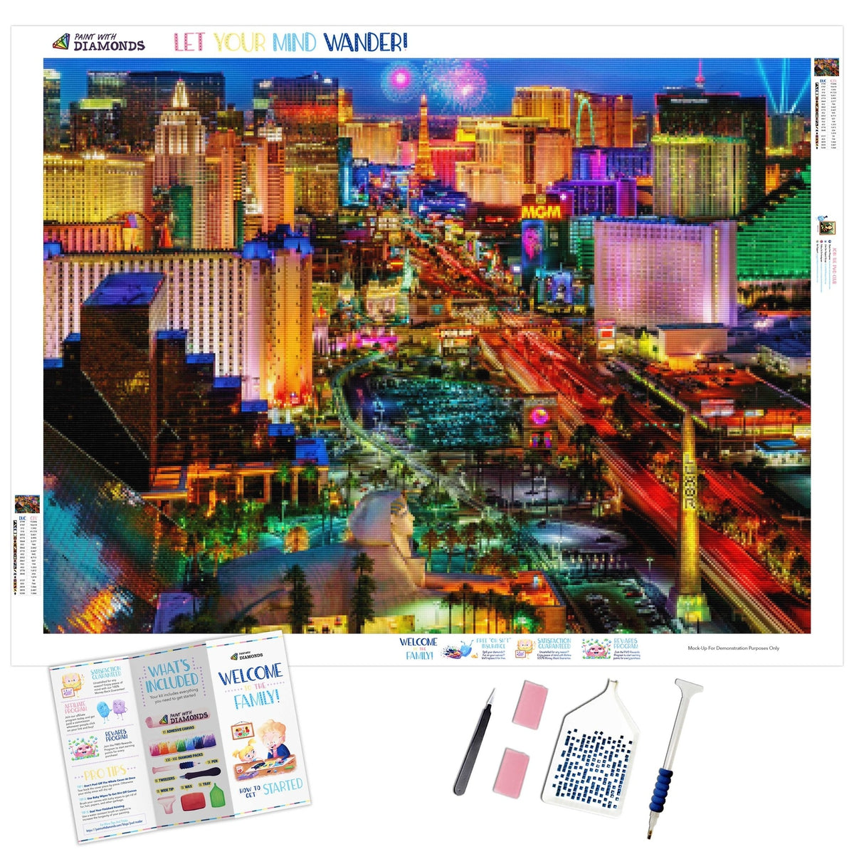Las Vegas Golden Hour Lights Official Diamond Painting Kit (Full Drill ...