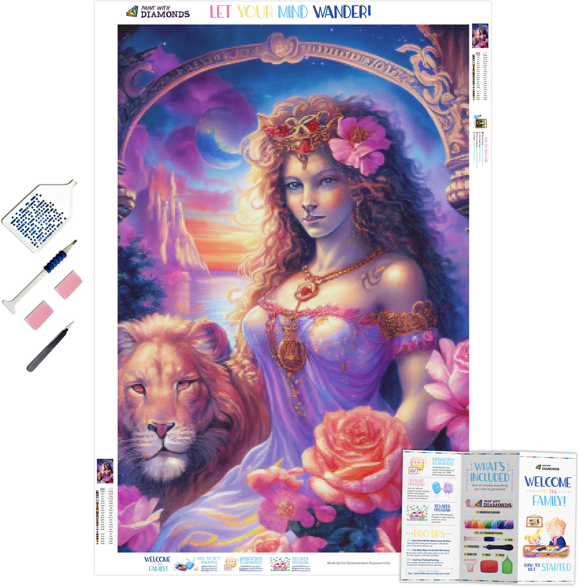 Leo Zodiac Princess Official Diamond Painting Kit | Diamond Art | Paint ...