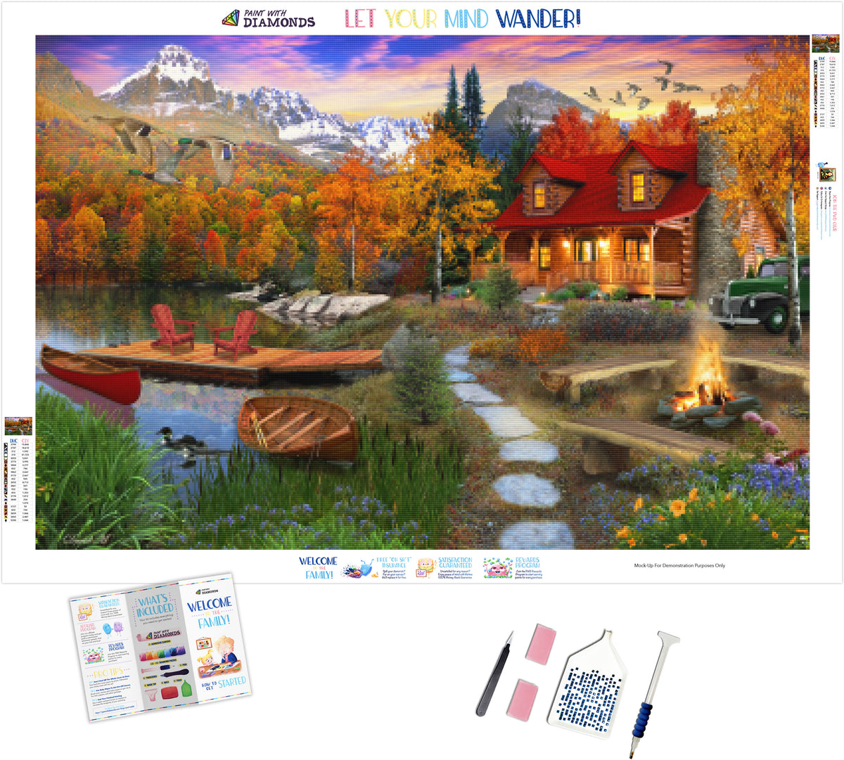 Log Cabin Diamond Painting Kit (2-4 Day Shipping) – Paint With Diamonds
