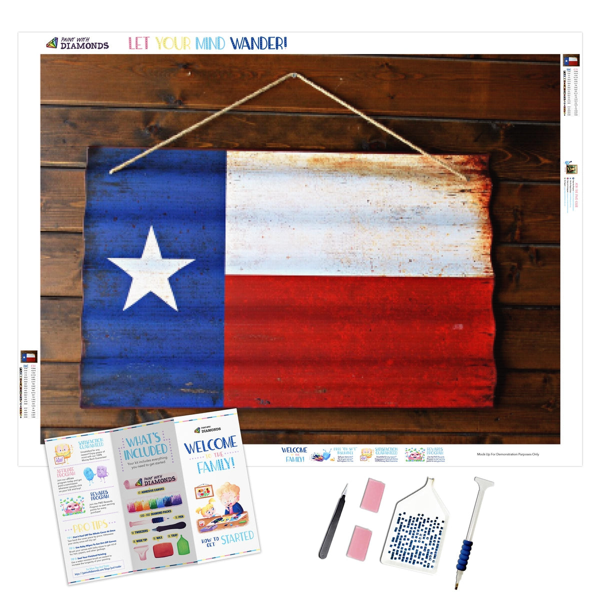 "Lone Star State" Diamond Painting Kit (Full Drill) – Paint With Diamonds
