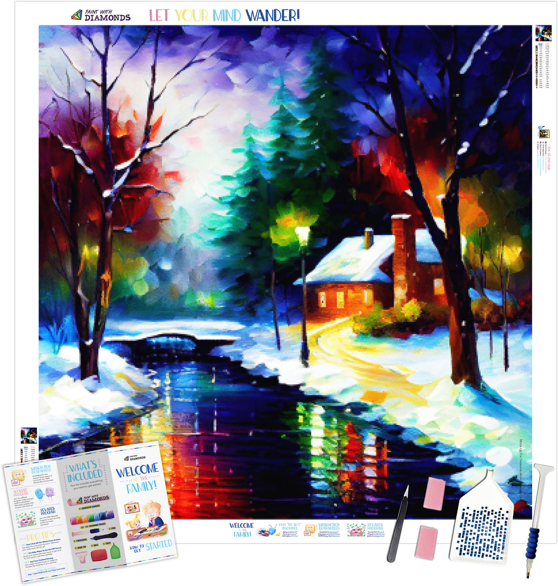 Lonely Winter Reflections Official Diamond Painting Kit | Diamond Art ...